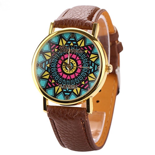 Compass Watch, Dark Brown Leather Watch, Leather Watch, Bracelet Watch ...